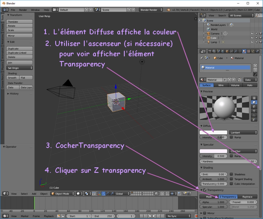 Transparence Blender